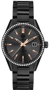 womens tag heuer carrera 39mm black titanium diamonds war1115.ba0602