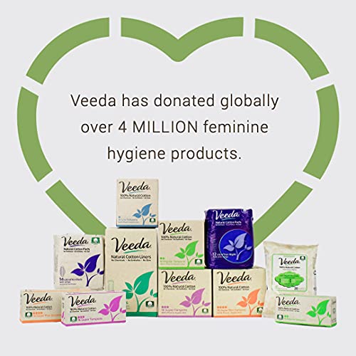 Veeda Ultra Thin Super Absorbent Day Pads Are Always Chlorine Pesticide Dye and Fragrance Free Natural Cotton Sanitary Napkins, 14 Count (Pack of 3)