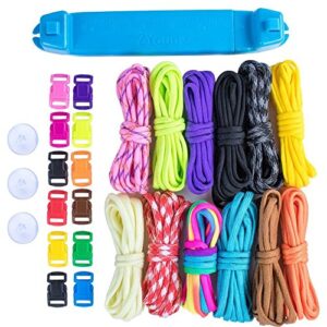 craft county paracord parachute cord jig bracelet loom-plastic wristband maker - paracord braiding weaving diy tool