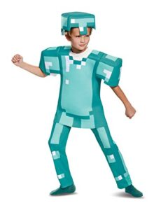 armor deluxe minecraft costume, blue, medium (7-8)