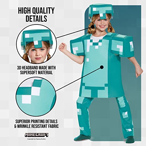 Armor Deluxe Minecraft Costume, Blue, Medium (7-8)