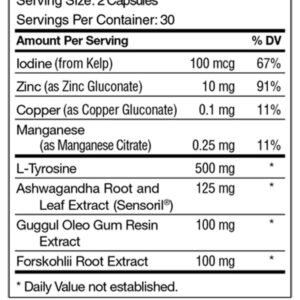 Zahler Thyraide, Thyroid Support Supplement with Iodine and L-Tyrosine, Helps Maintain Thyroid Health & Metabolism, Certified Kosher, 60 Capsules