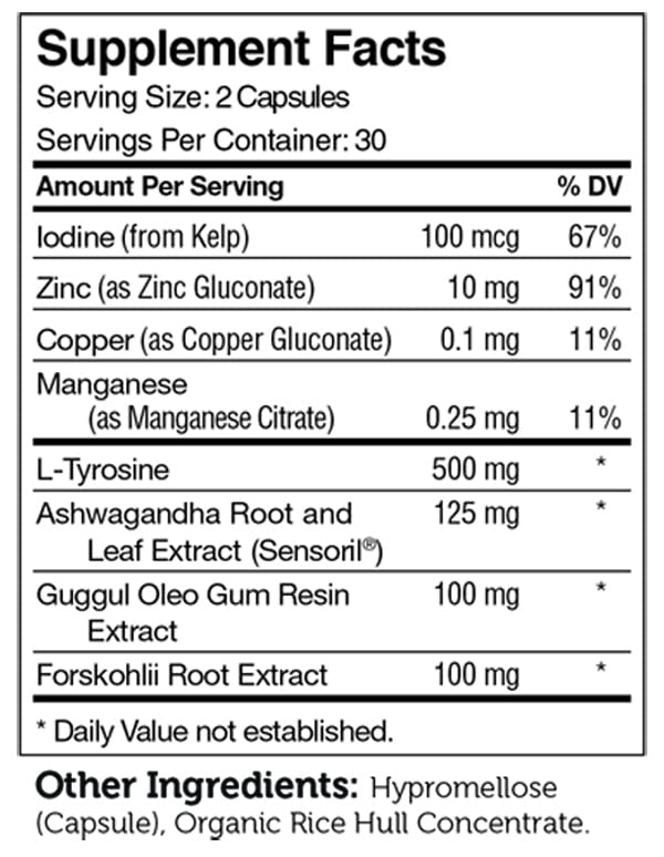 Zahler Thyraide, Thyroid Support Supplement with Iodine and L-Tyrosine, Helps Maintain Thyroid Health & Metabolism, Certified Kosher, 60 Capsules