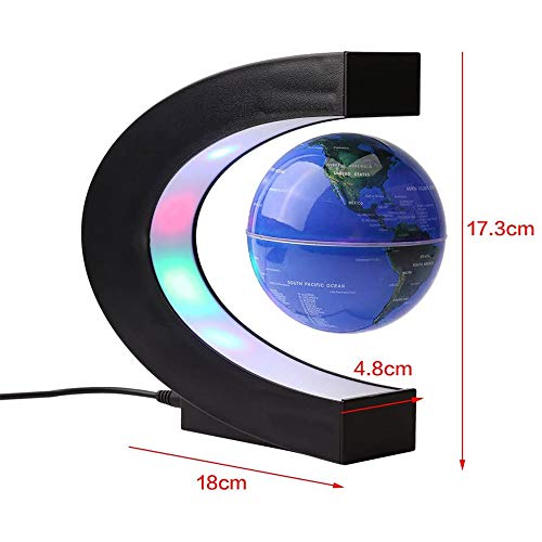 Floating Globe Magnetic Levitating Globe Cool Gadgets Gifts Office Decor for Men Fun Tech Gifts Magnetic Floating Globe Spinning Globe with LED Light