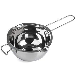 stainless steel double boiler pot for melting chocolate, candy and candle making (18/8 steel, 2 cup capacity, 480ml)