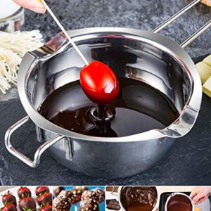 Stainless Steel Double Boiler Pot for Melting Chocolate, Candy and Candle Making (18/8 Steel, 2 Cup Capacity, 480ML)