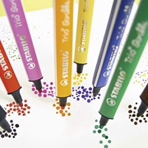 STABILO Trio Scribbi Triangular Felt Tip Pen - Assorted Colours (Pack of 14)