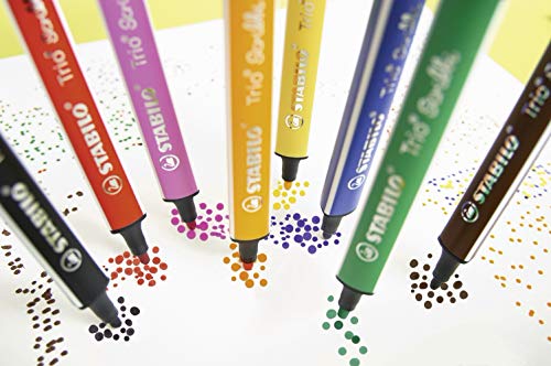 STABILO Trio Scribbi Triangular Felt Tip Pen - Assorted Colours (Pack of 14)