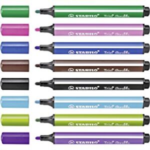 STABILO Trio Scribbi Triangular Felt Tip Pen - Assorted Colours (Pack of 14)