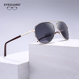 EYEGUARD Unisex Classic Style Bifocal Sunglasses Readers with Lens UV400 Protection Outdoor Reading Glasses for Men and Women