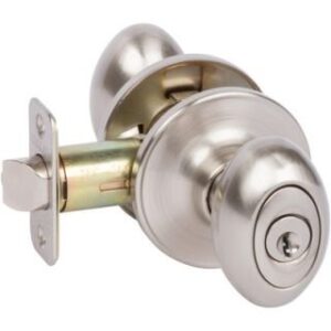 delaney hardware 100t-ca-us15-entrance carlyle knob entrance, satin nickel