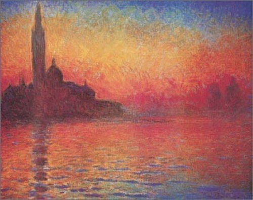 (22x28) Claude Monet San Giorgio Maggiore by Twilight Dusk in Venice, c.1908 Art Print Poster by artworkforless.com