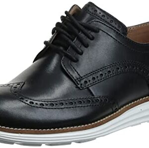 Cole Haan Men's Original Grand Shortwing Oxford Shoe, Black Leather/White, 12 Medium US