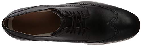 Cole Haan Men's Original Grand Shortwing Oxford Shoe, Black Leather/White, 12 Medium US