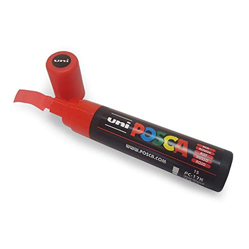 UNI-Ball POSCA Marker Pen PC-17K - XXL Chisel Tip for Large Backgrounds - Full Range of 10 Colours