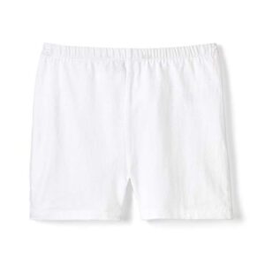 french toast girls' stretch kick short, white, m (7/8)