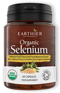 organic selenium 200 mcg with iodine and silica all from certified organic whole foods - two month supply