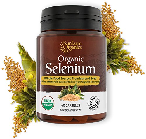 Organic Selenium 200 mcg with Iodine and Silica All from Certified Organic Whole Foods - Two Month Supply