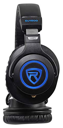 Rockville DJ Headphones w/Detachable Coil Cable, Case+Extra Ear Pad (DJ1500)