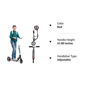 HUDORA Scooter with Big Wheels, Lightweight Durable All-Aluminum Frame for Kids 8 Years and Up, Teens 12 Years and Up, Adult