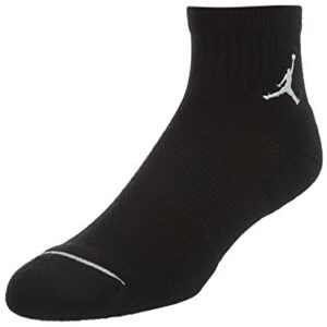 Jordan Mens Jumpman Quarter Socks M Black