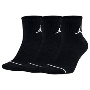 Jordan Mens Jumpman Quarter Socks M Black