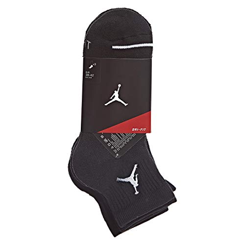 Jordan Mens Jumpman Quarter Socks M Black