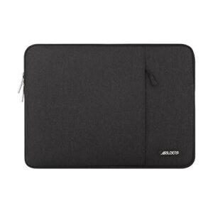 mosiso laptop sleeve bag compatible with macbook air/pro, 13-13.3 inch notebook, compatible with macbook pro 14 inch 2023-2021 a2779 m2 a2442 m1, polyester vertical case with pocket, black