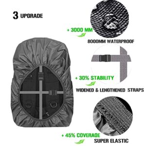 Joy Walker Backpack Rain Cover Waterproof Breathable Suitable for Hiking/Camping/Traveling (Black, Small (for 15-25L Backpack))