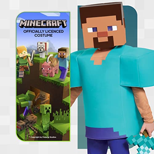 Steve Deluxe Minecraft Costume, Multicolor, Medium (7-8)