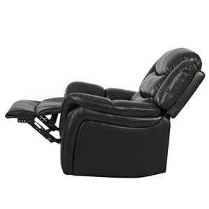 GDFStudio CHRISTOPHER KNIGHT HOME Great Deal Furniture Merit Black Leather Recliner/Glider Chair