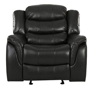 GDFStudio CHRISTOPHER KNIGHT HOME Great Deal Furniture Merit Black Leather Recliner/Glider Chair