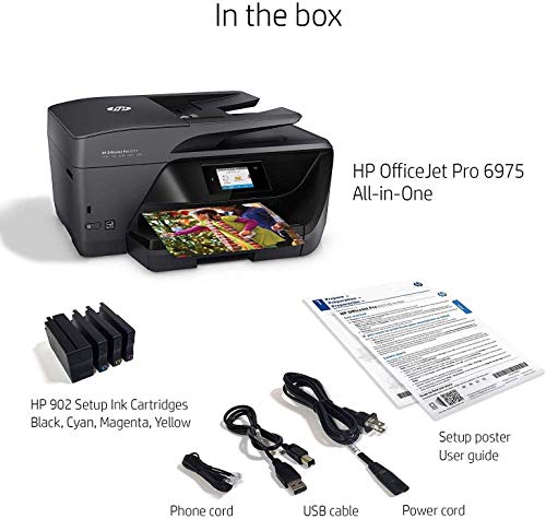 HP OfficeJet Pro 6975 All-in-One Wireless Printer, Double-Sided Print and Scan, HP Instant Ink, Works with Alexa (J7K36A)