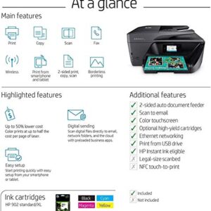 HP OfficeJet Pro 6975 All-in-One Wireless Printer, Double-Sided Print and Scan, HP Instant Ink, Works with Alexa (J7K36A)