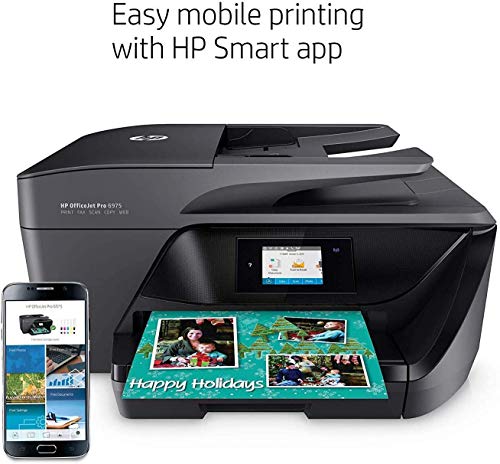 HP OfficeJet Pro 6975 All-in-One Wireless Printer, Double-Sided Print and Scan, HP Instant Ink, Works with Alexa (J7K36A)