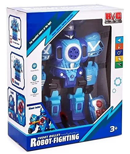 Large Remote Control Robot for Kids - 10 Channel RC Toys Shoots Missiles, Walks, Talks & Dances with Flashing Lights Sounds