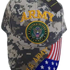 United States Army CAMO Baseball Style Embroidered HAT Flag us USA Cap