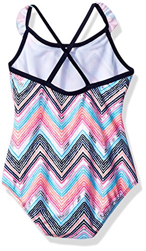 Osh Kosh Girls' Zigzag Stripe One Piece Swimsuit, Multi, 6