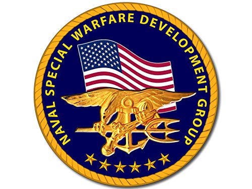 Round Naval Special Warfare Development Group Sticker (DEVGRU Seal Insignia Logo Navy Trident Vinyl (3 inch)