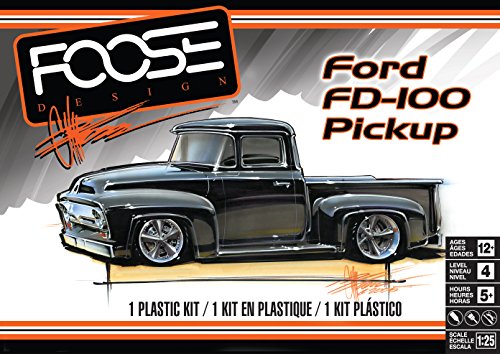 Revell 85-4426 Ford FD-100 Pickup Model Truck Kit 1:25 Scale 78-Piece Skill Level 4 Plastic Model Building Kit , Black, 12 years old and up