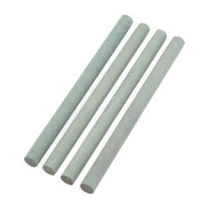 uxcell green abrasives round rod sharpening grinding oil stone whetstone 4 pcs