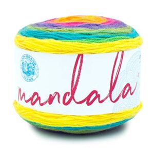 lion brand yarn mandala yarn, multicolor yarn for crocheting and knitting, craft yarn, 1-pack, gnome