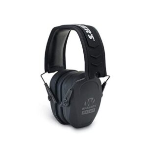 walker's razor slim passive earmuff - ultra low-profile earcups - black