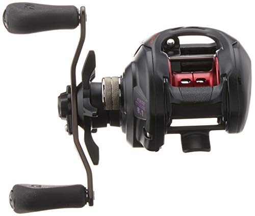 Daiwa Fuego Left Hand- CT Baitcasting Reel FGCT100XSL, Black/Red