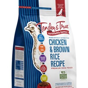 Tender & True Antibiotic-Free Chicken & Brown Rice Recipe Dog Food, 4 lb