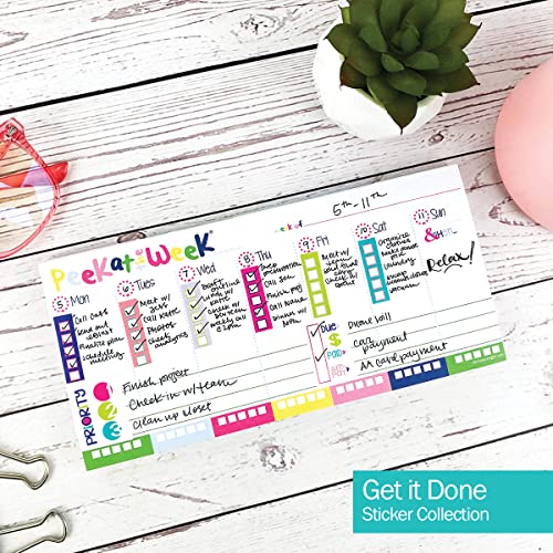 342 Planner Stickers - Get it Done Collection for Calendars and Planners. Checklists for Home, Work, Projects, Events, to-Do, Due Dates, Gift Giving, Goal Tracking, Reminders