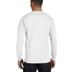 Hanes Men's Essentials Long Sleeve T-shirt Value Pack (2-pack), White,Large