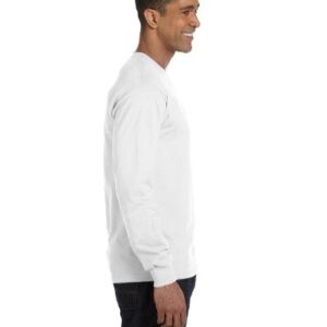 Hanes Men's Essentials Long Sleeve T-shirt Value Pack (2-pack), White,Large