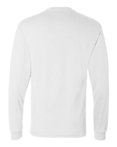 Hanes Men's Essentials Long Sleeve T-shirt Value Pack (2-pack), White,Large