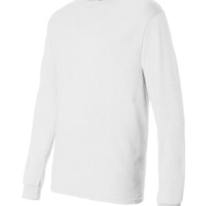 Hanes Men's Essentials Long Sleeve T-shirt Value Pack (2-pack), White,Large